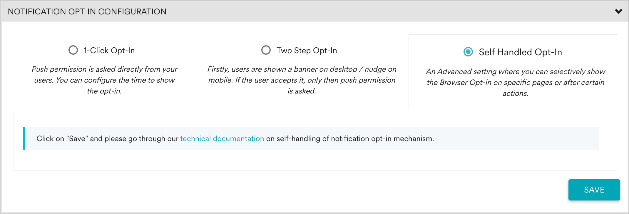 Configure Web Push Settings – User Guide