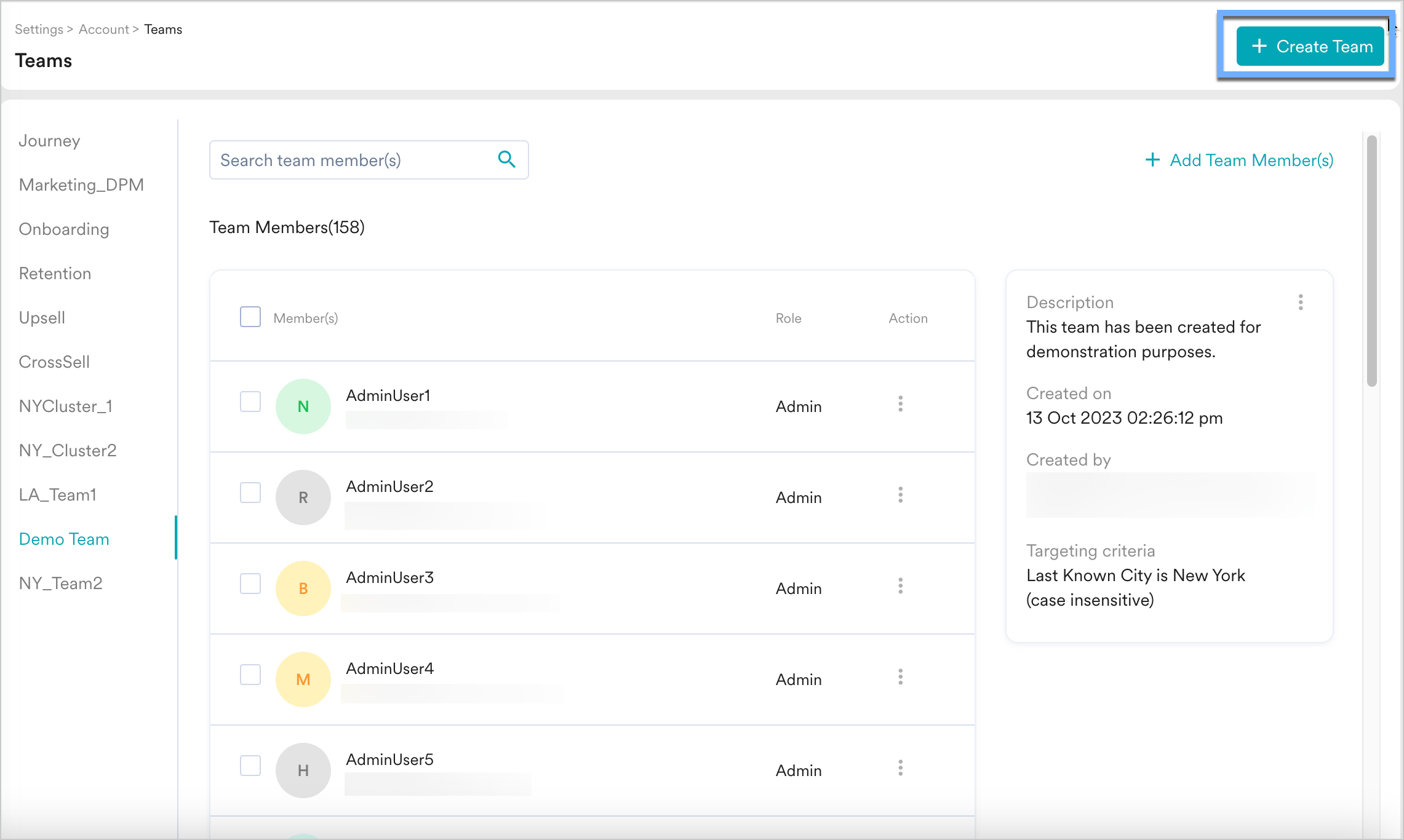 Teams in MoEngage – User Guide