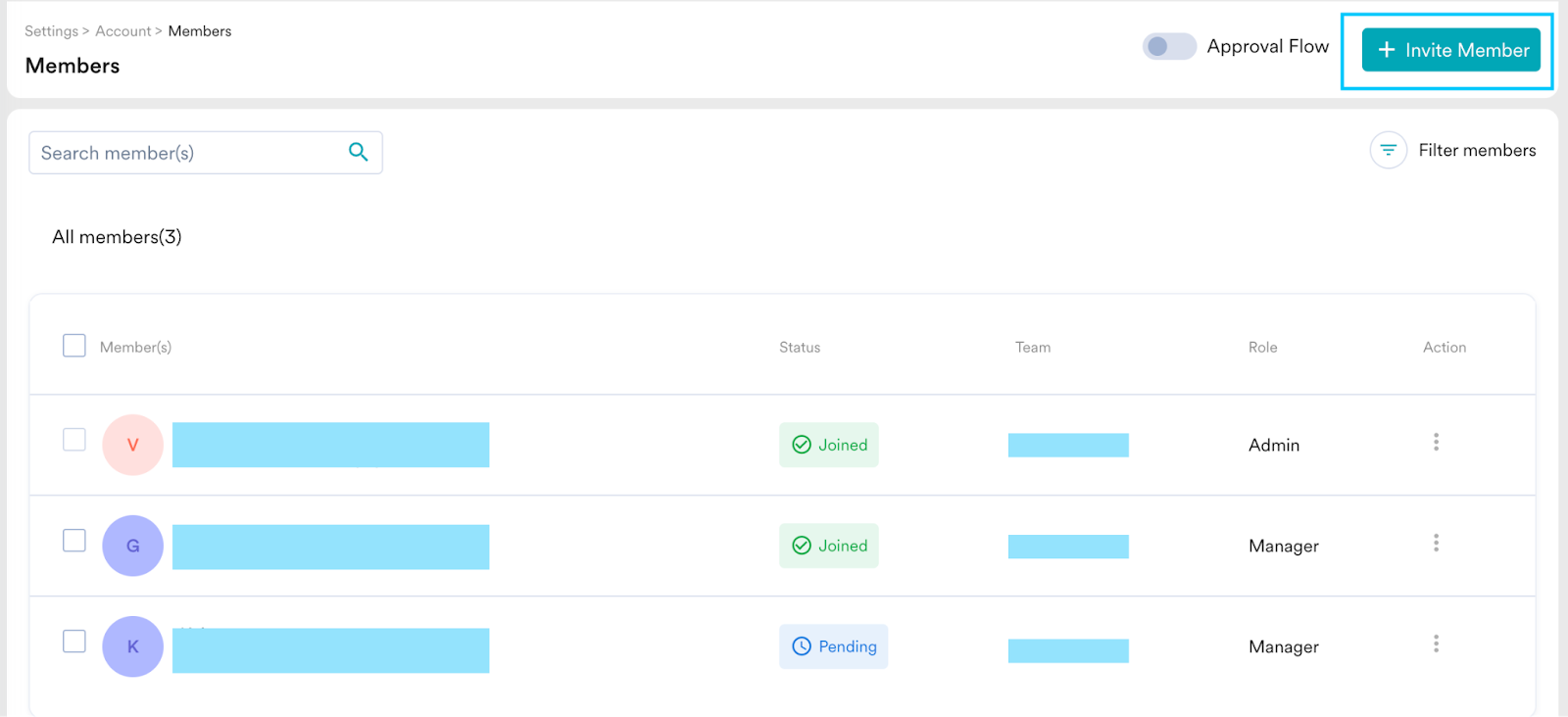 Manage Members – User Guide