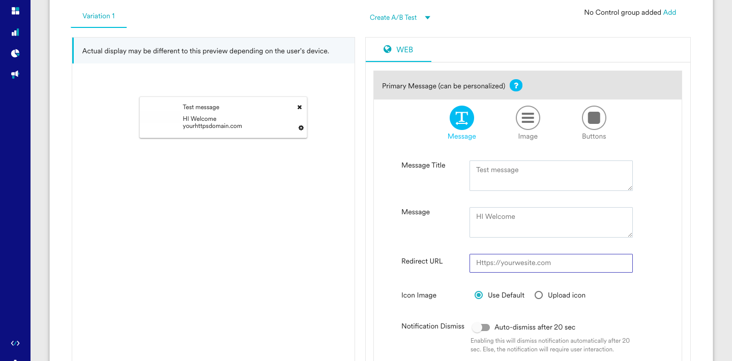 Web Push Notifications Integration Validation – User Guide