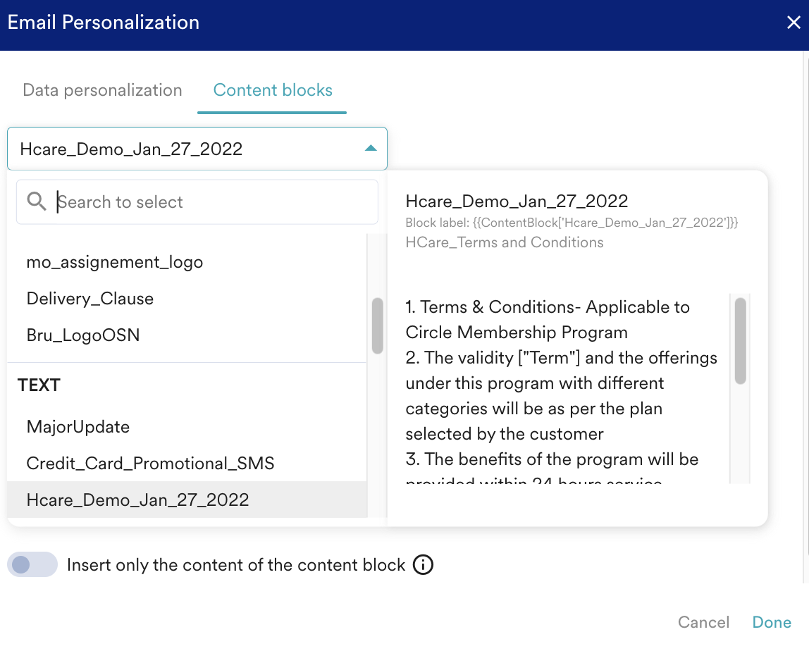 Personalize Email Content – User Guide