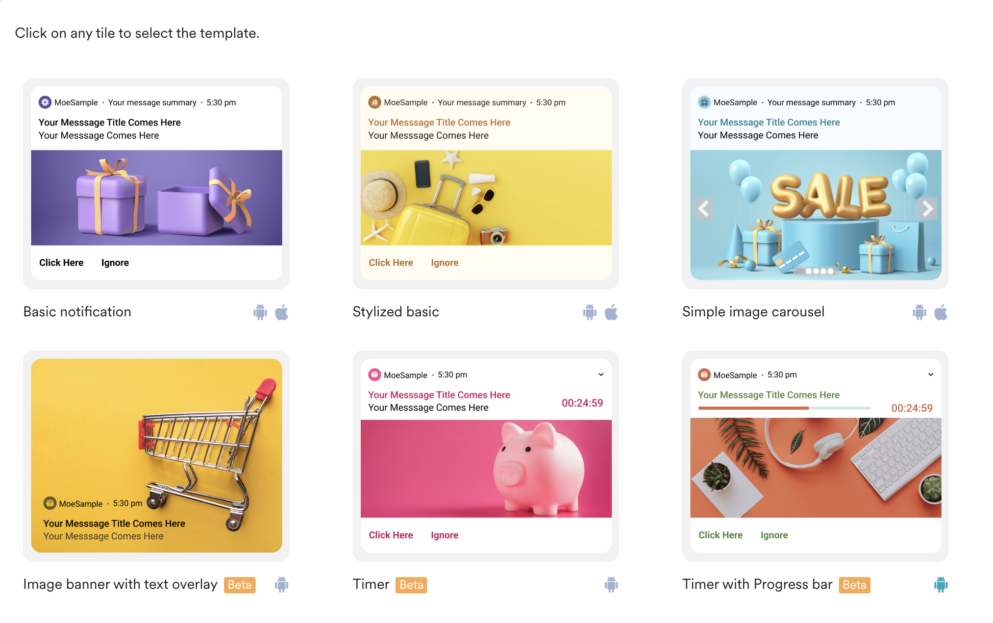 Push Templates – User Guide
