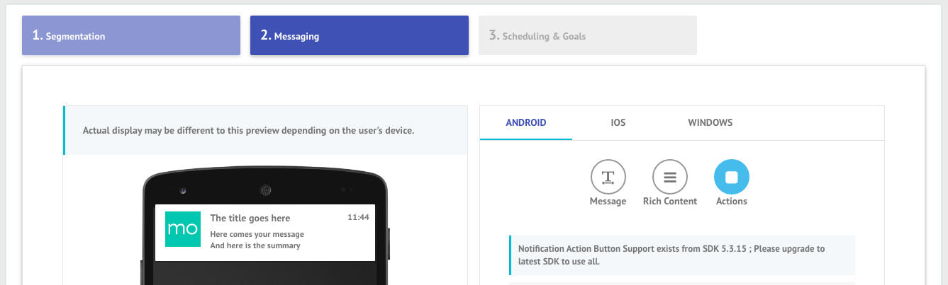 Notification Actions – Help Center